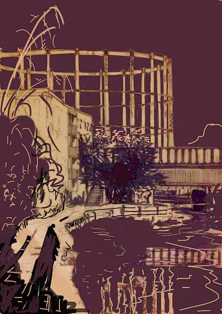 DRAWINGS DAILY: Rough sketch of the Regent's Canal