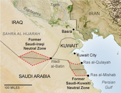 MUSINGS ON IRAQ: Drawing The Iraq-Saudi-Kuwait Border In The Sand