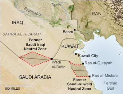 MUSINGS ON IRAQ: Drawing The Iraq-Saudi-Kuwait Border In The Sand