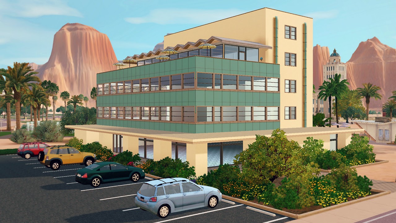 My Sims 3 Blog: Fort Smith Office Building (Shell) by Blitzgal