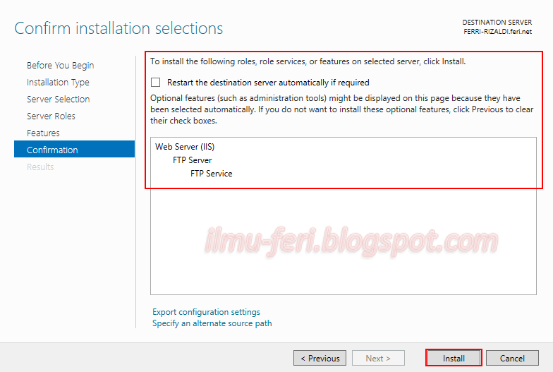 Instalasi FTP Server Windows Server 2012 - Ilmu Feri