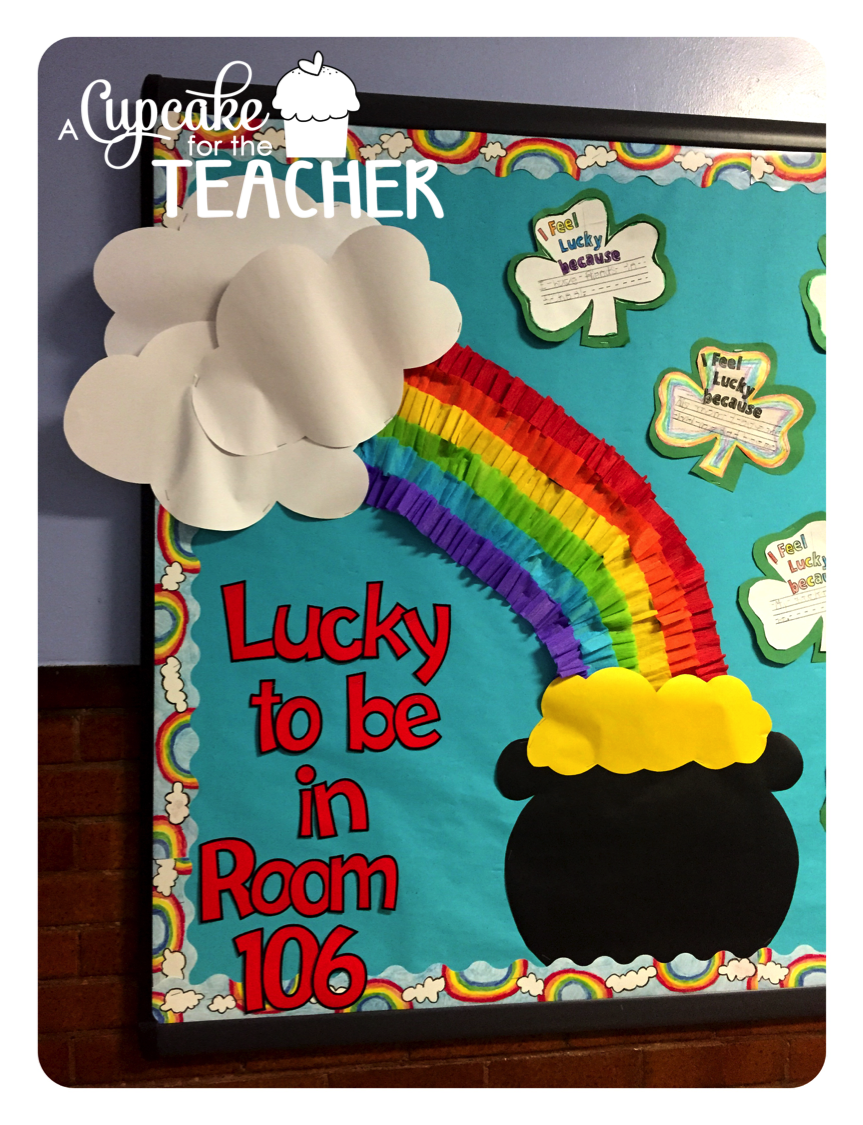 March Bulletin Board Tutorial And Sprint Prints A Cupcake For The