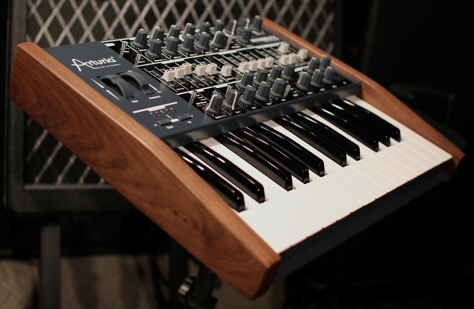 MATRIXSYNTH: MiniBrute Analog Custom Synth With Solid Wood Sides SN 222