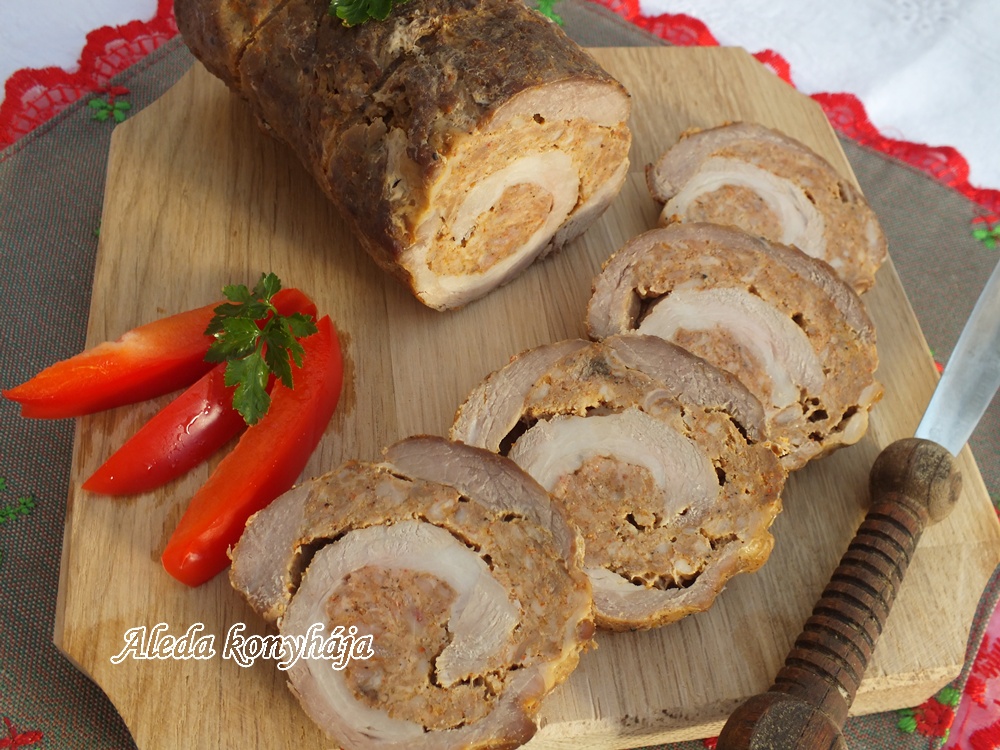 Aleda konyhája: Disznóvágás: Göngyölt hústekercs