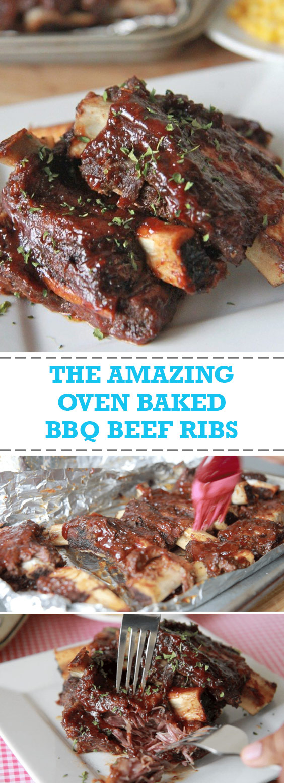 The Most Easy Oven Baked Bbq Beef Ribs Food Recipes
