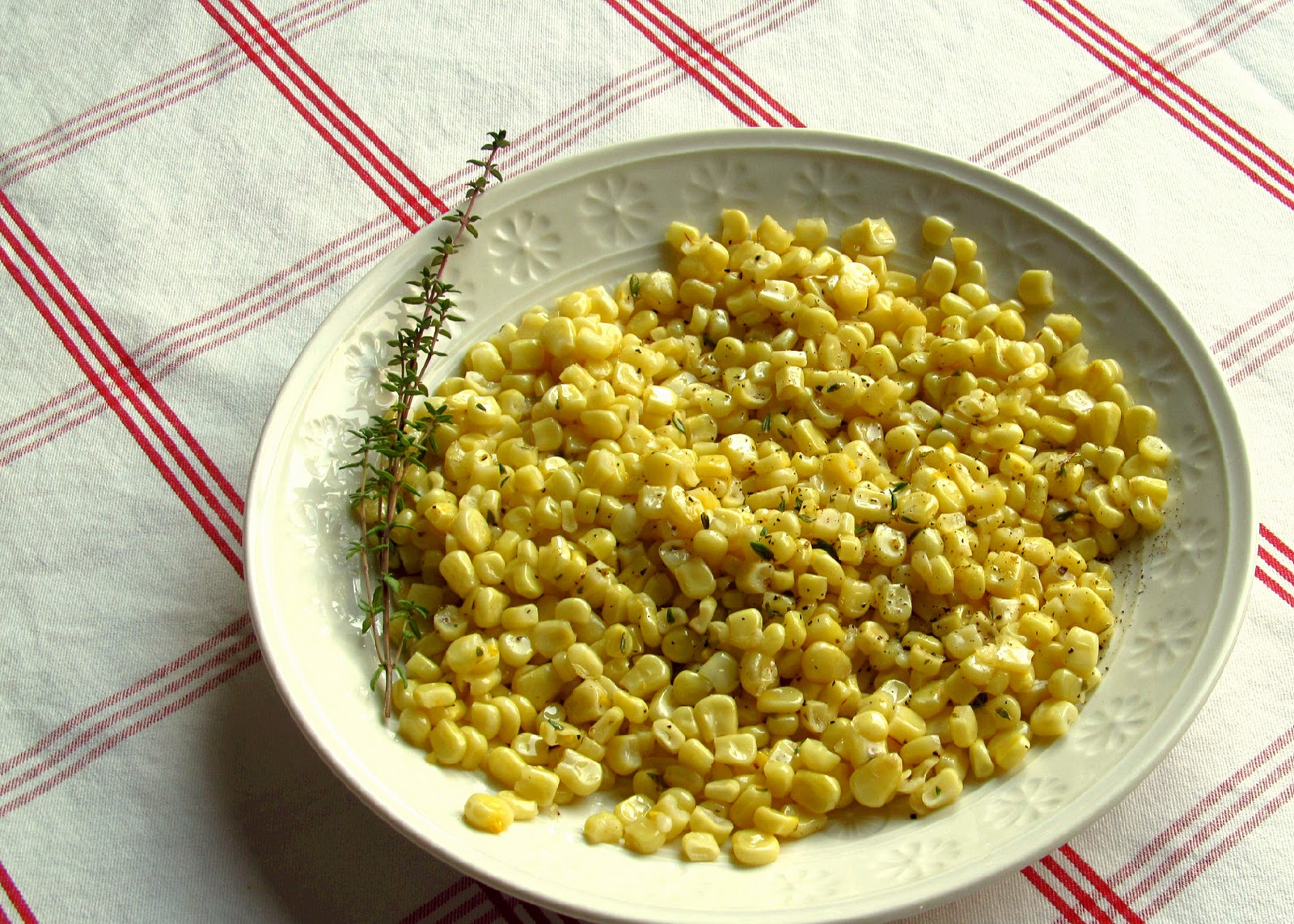 Think, Love, Sleep, Dine: Sauteed Corn with Lemon and Thyme