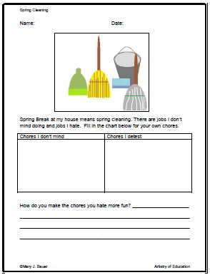 It's Time for a Little Spring Cleaning - Classroom Freebies
