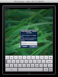 Knowledge Transfer: Customized UIAlertView to Input Credential