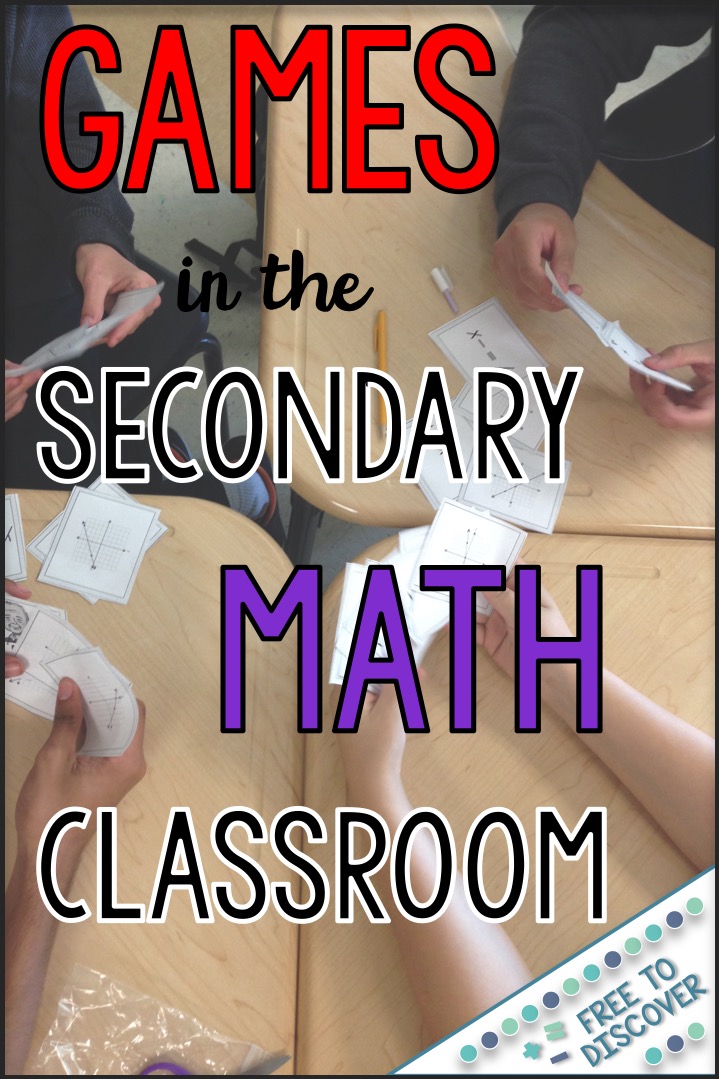 Games In The Secondary Math Classroom Free To Discover games-in-the-secondary-math-classroom-free-to-discover