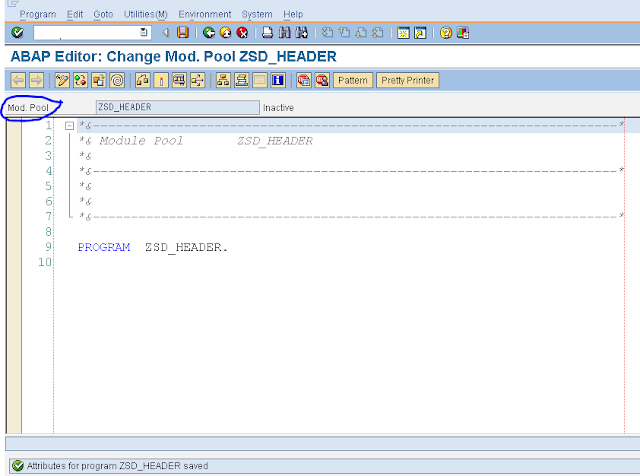 SAP TECH: Module pool programming using SE38