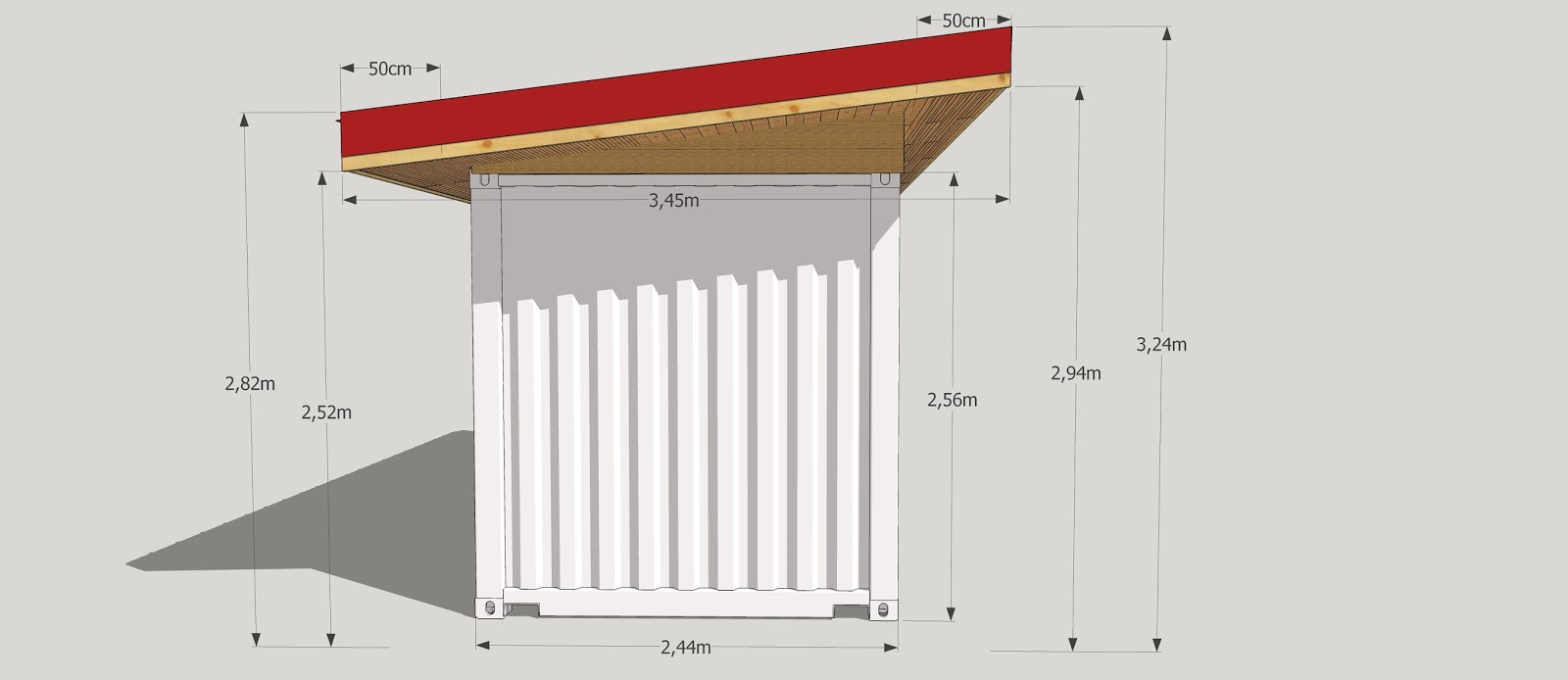 Construction isolation Kit toiture pour container maritime ...