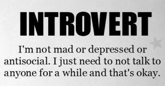 Apa bedanya sifat Introvert dengan sifat Pendiam?? ~ Di Atas Rata-Rata