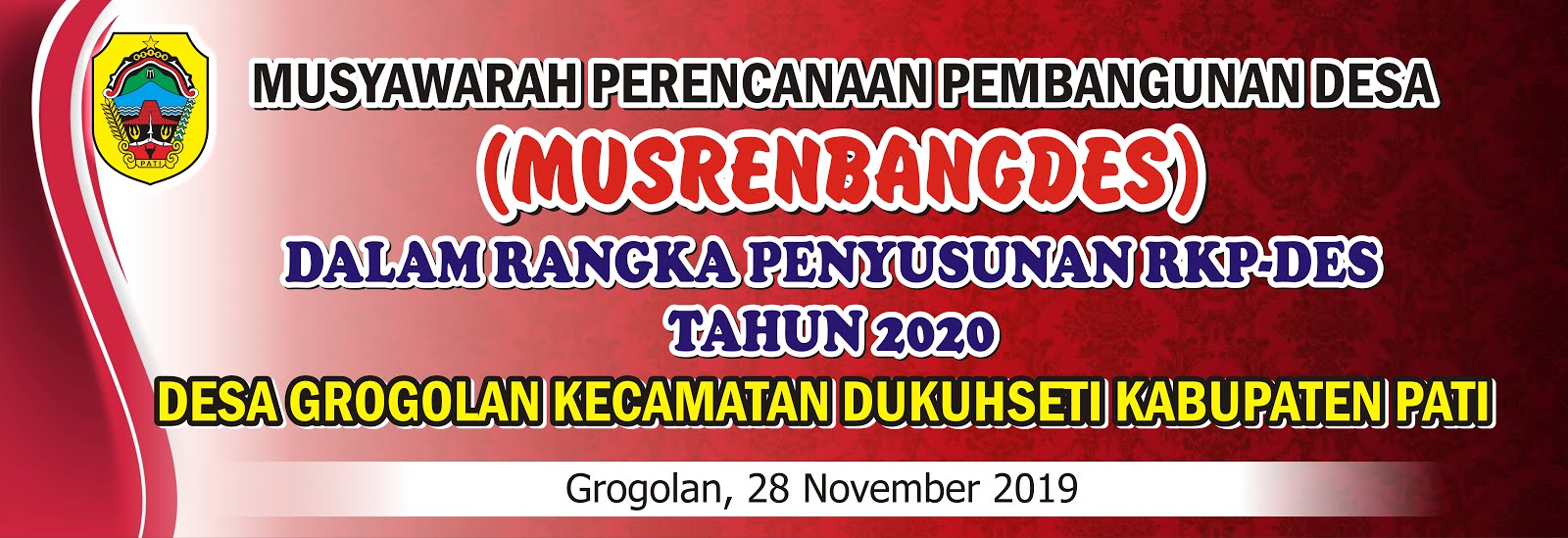 Banner Musyawarah Perencanaan Pembangunan Desa (MUSRENBANGDES) Tahun ...