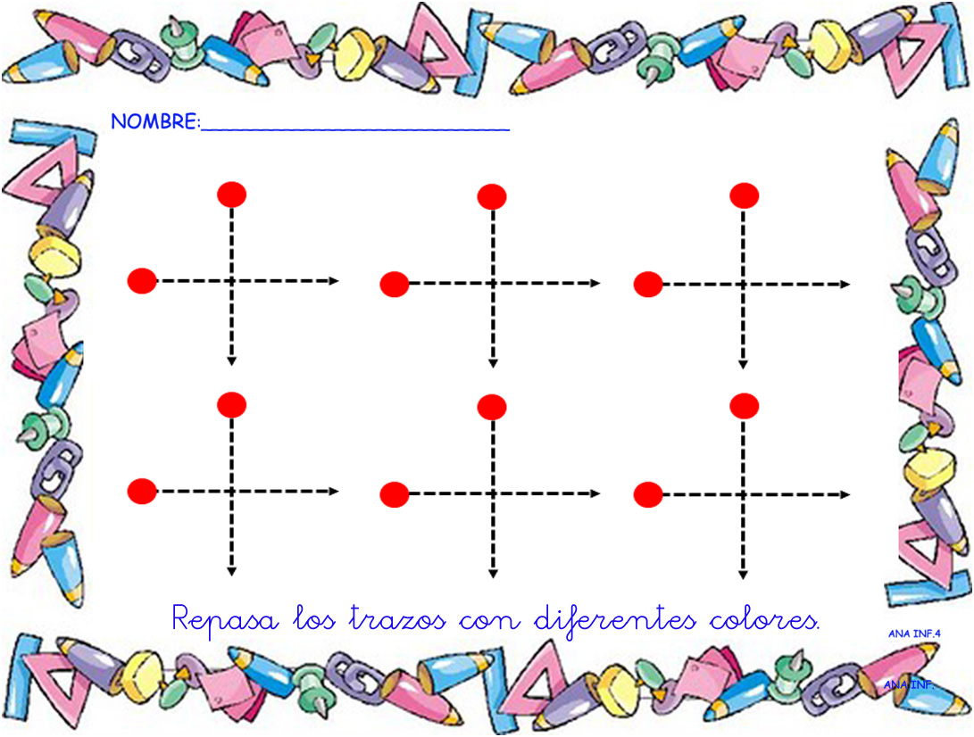 INFANTILES DE ANA V.: GRAFOMOTRICIDAD: TRAZO EN CRUZ Y ALMENAS