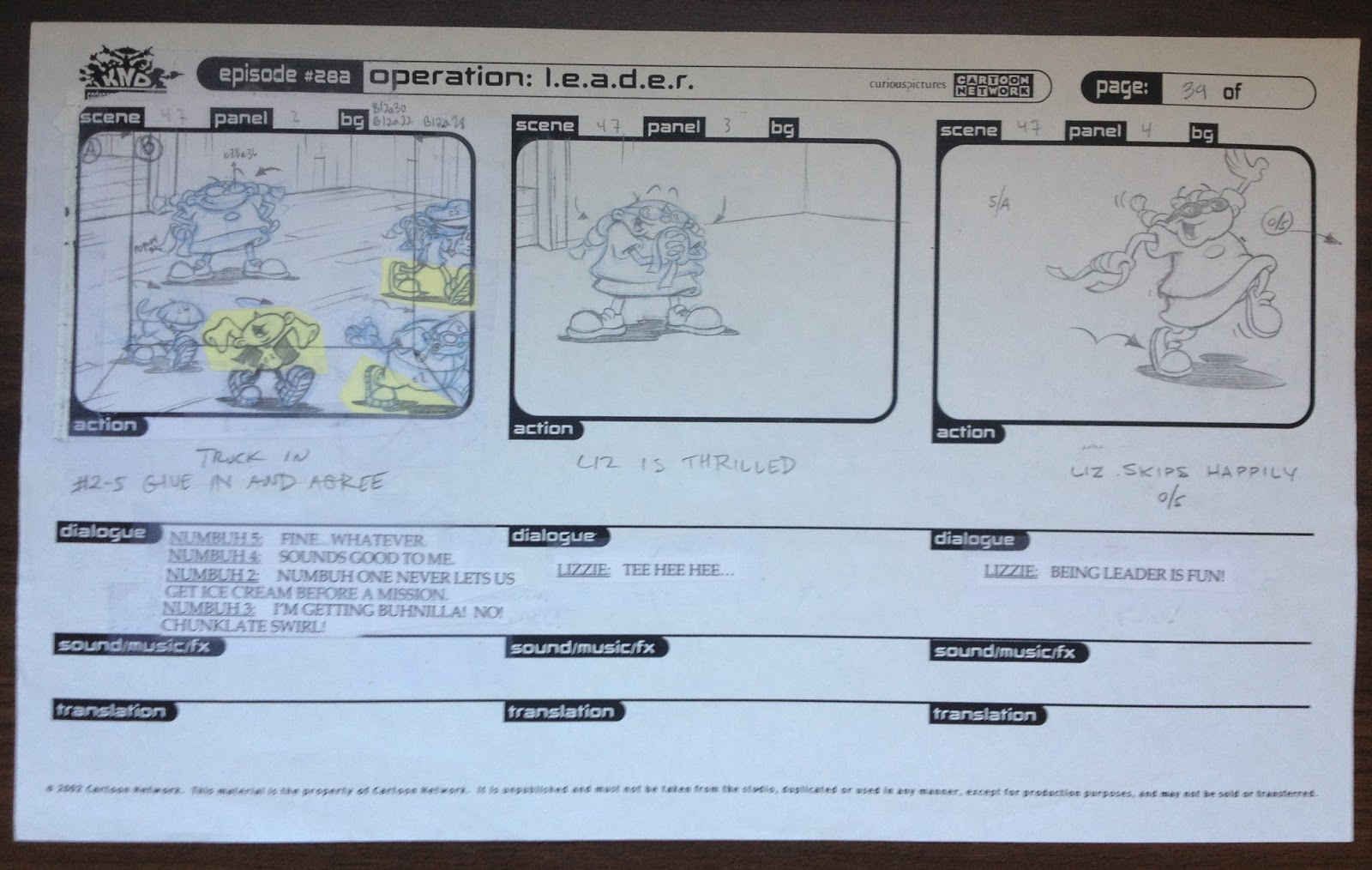 warburtonlabs: KND STORYBOARD PAGES (season three part 1)
