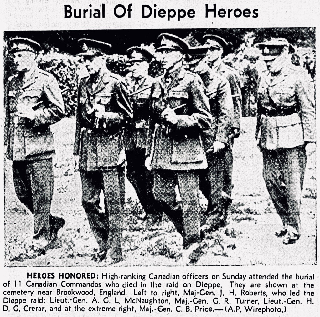 1000 Men, 1000 Stories : Articles: Dieppe Raid 1942 - Operation JUBILEE (6)