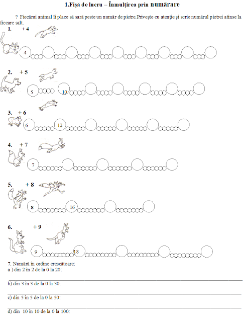EDUCATIA CONTEAZA : INMULTIREA NUMERELOR NATURALE
