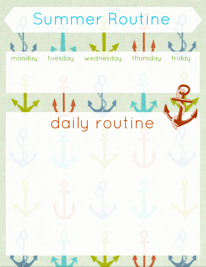 {Jenny Free Style}: summer toddler routine + free printables