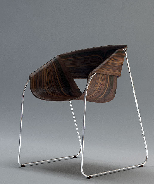 Amazig Twisted Chair Concept Made Of Solid Wood