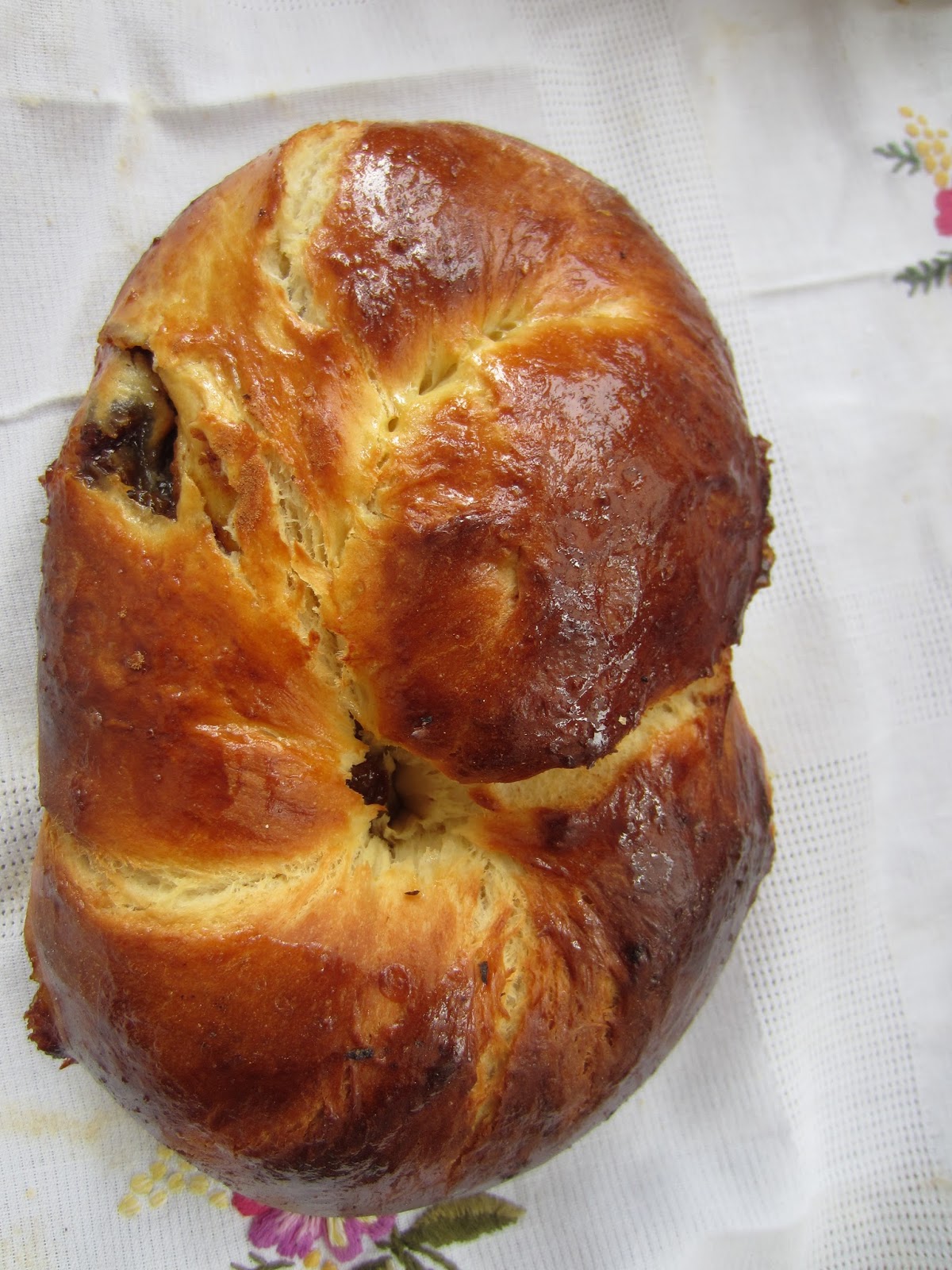 Deliciosa Gula: PAN DULCE RELLENO DE MERMELADA DE HIGOS Y CHOCOLATE