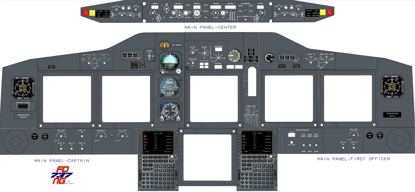 MIP Layout And Dimensions Home Cockpit Boeing 737NG 800