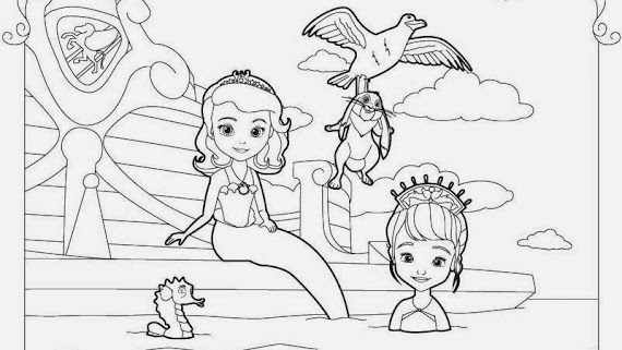 Gambar Putri Sofia Untuk Mewarnai Akana Gambar