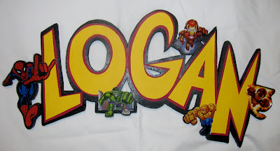 Lightyear Designs~ Custom Wood Name Signs: Logan's Super Hero Squad ...