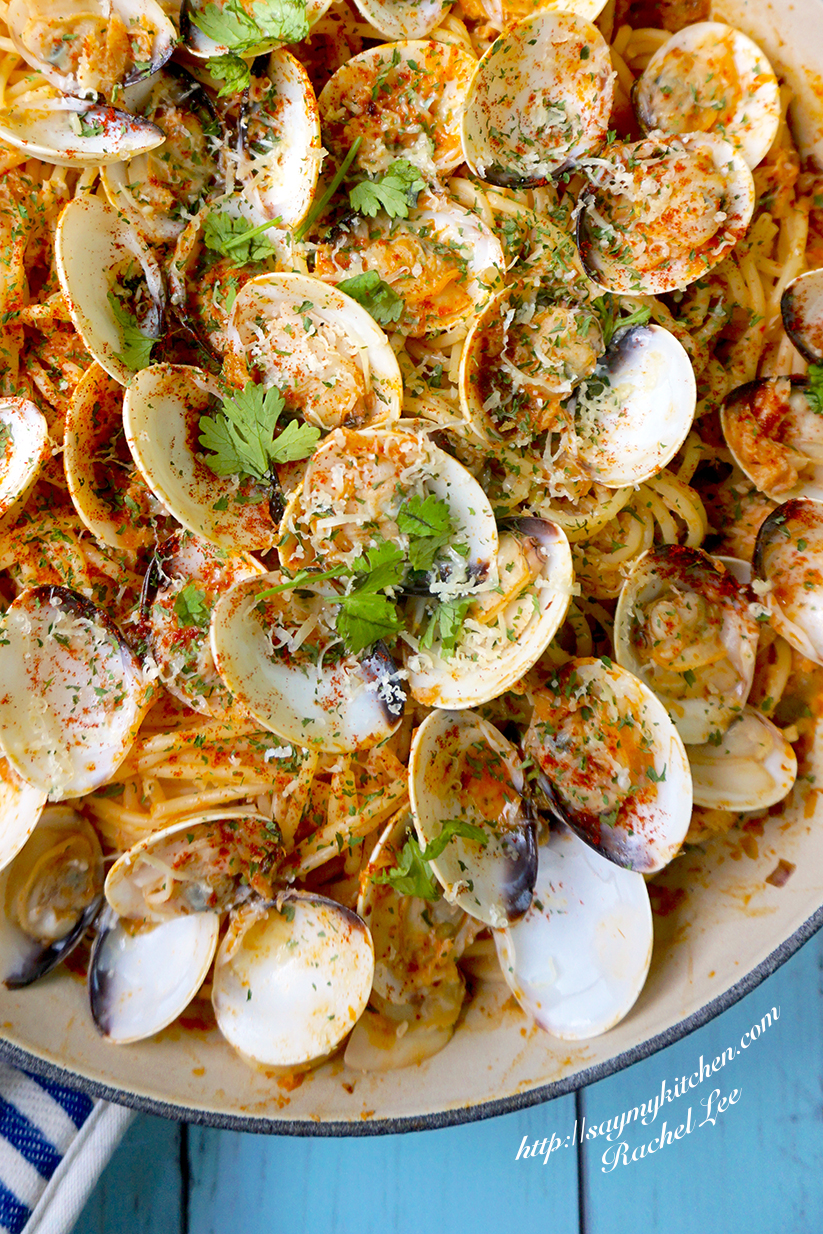 Say My Kitchen: Laksa Pasta with White Clams & Crabmeat 叻沙意粉