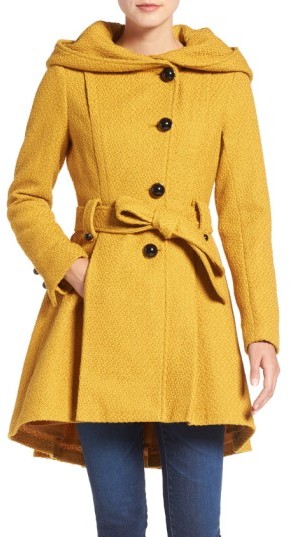 Steve Madden Collection: Women's Steve Madden Belted Hooded Skirted ...