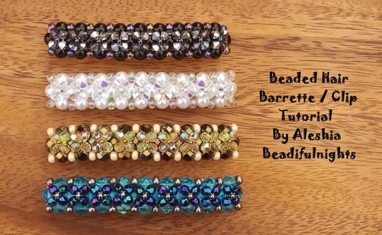 Easy Beaded Barrette Tutorial Uses Beading Wire and Crimp Beads / The ...