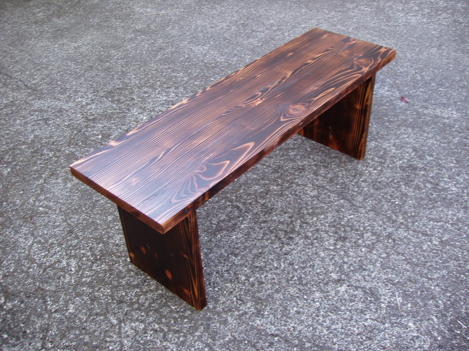 driftedge woodworking: Shou-Sugi-Ban Bench in Reclaimed Douglas Fir ...