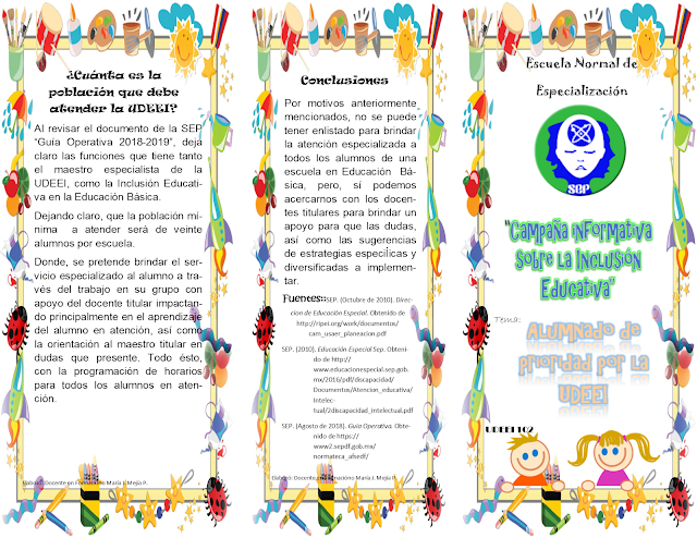 Campaña Informativa de Inclusión Educativa: Tríptico de alumnos en ...