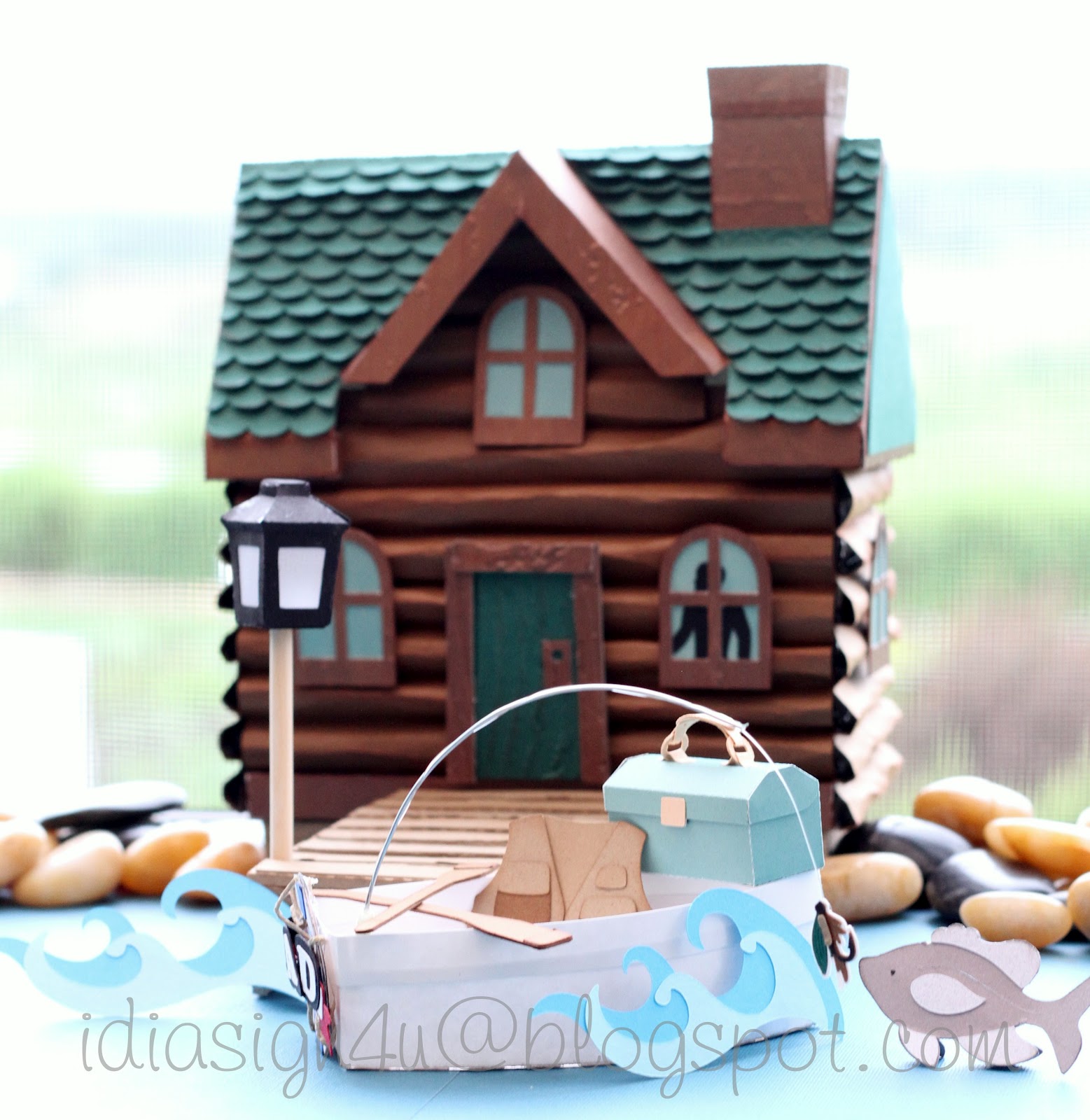 I Love Doing All Things Crafty: 3D Paper Log Cabin and Boat Treat Boxes ...