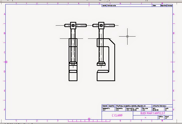 gambar teknik mesin: GAMBAR CLAMP – C