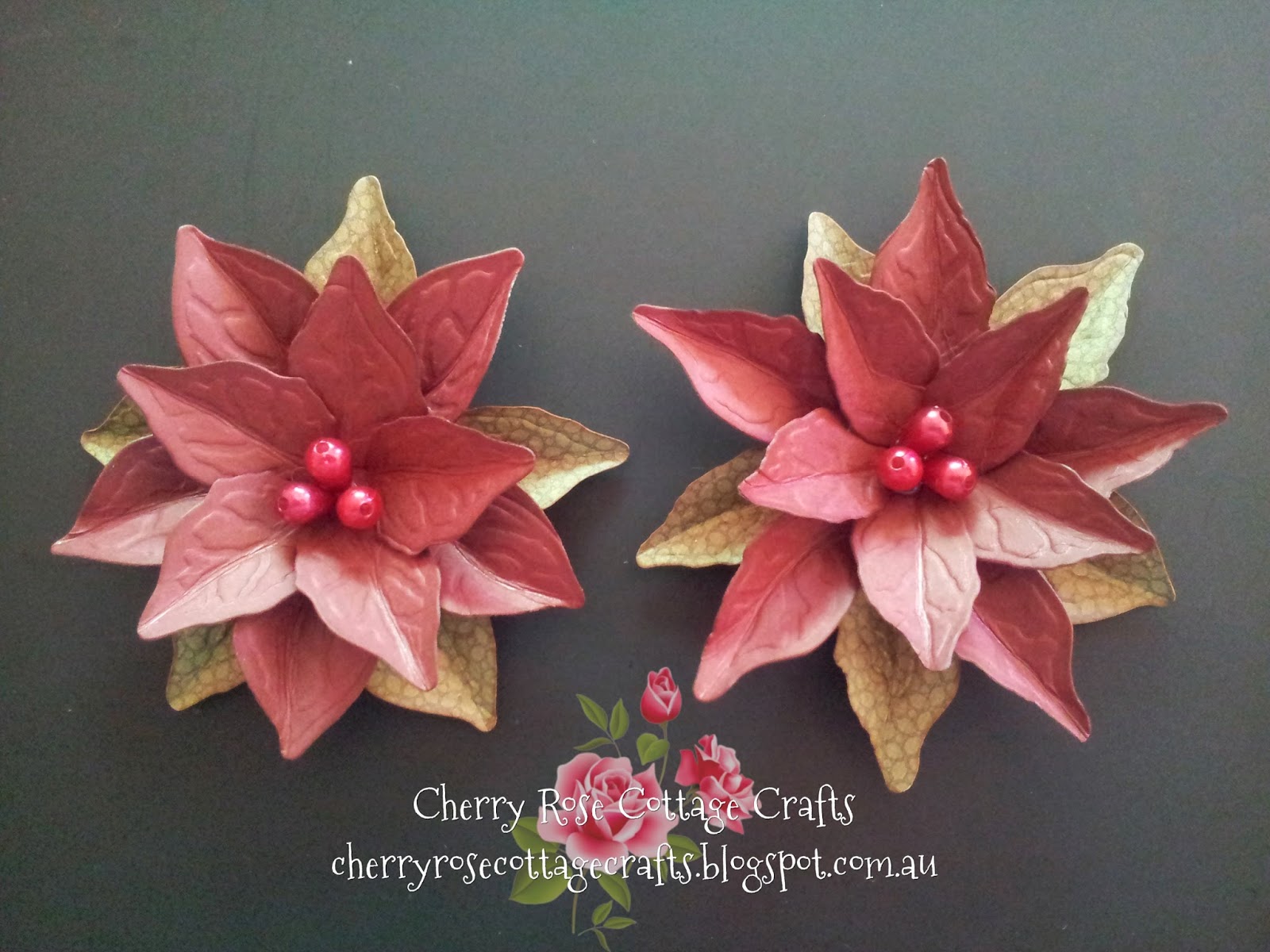 Cherry Rose Cottage Crafts: TUTORIAL! How To Make Poinsettia's From ...