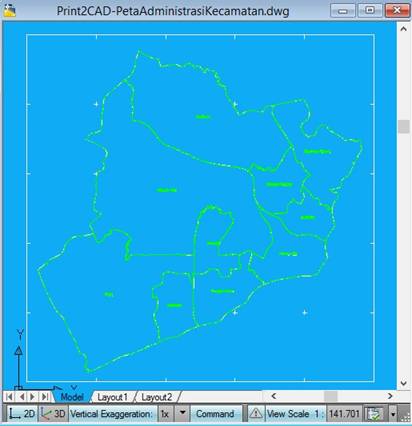 Membuat Peta Dengan AutoCAD Map (Edit Hasil Auto Digitasi)