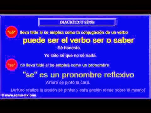 Redactar mejor: Diferencia entre "sé" y "se"