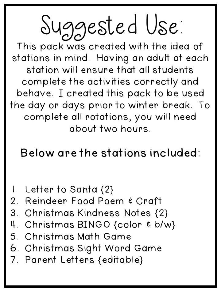 Mrs. Wheeler's First Grade Tidbits: 'Twas the Day Before Christmas Break!