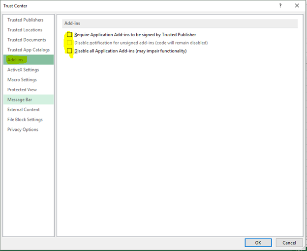 Oracle Application: How to enable Web ADI Template required Excel and Internet Settings