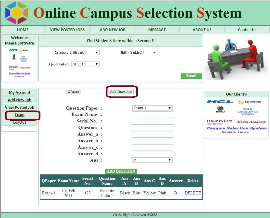 ONLINE CAMPUS SELECTION SYSTEM IN ASP.NET SOURCE CODE AND SOFTWARE ...