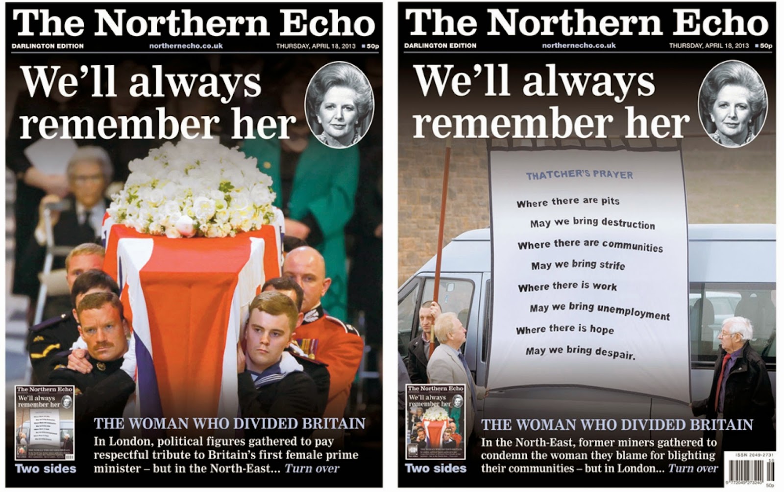 Sands Media Services: Six powerful regional newspaper front pages