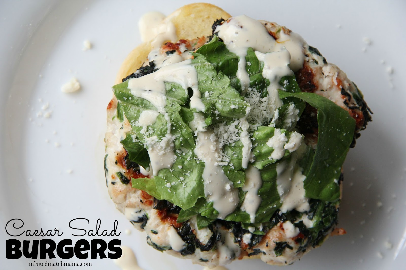 Caesar Salad Burgers Recipe | Mix and Match Mama