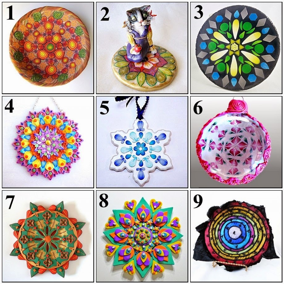 Polymer Clay Artists Guild of Etsy (PCAGOE): November Challenge Mandalas
