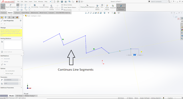Design Tech Academy: Make separated lines in Solidworks by line command