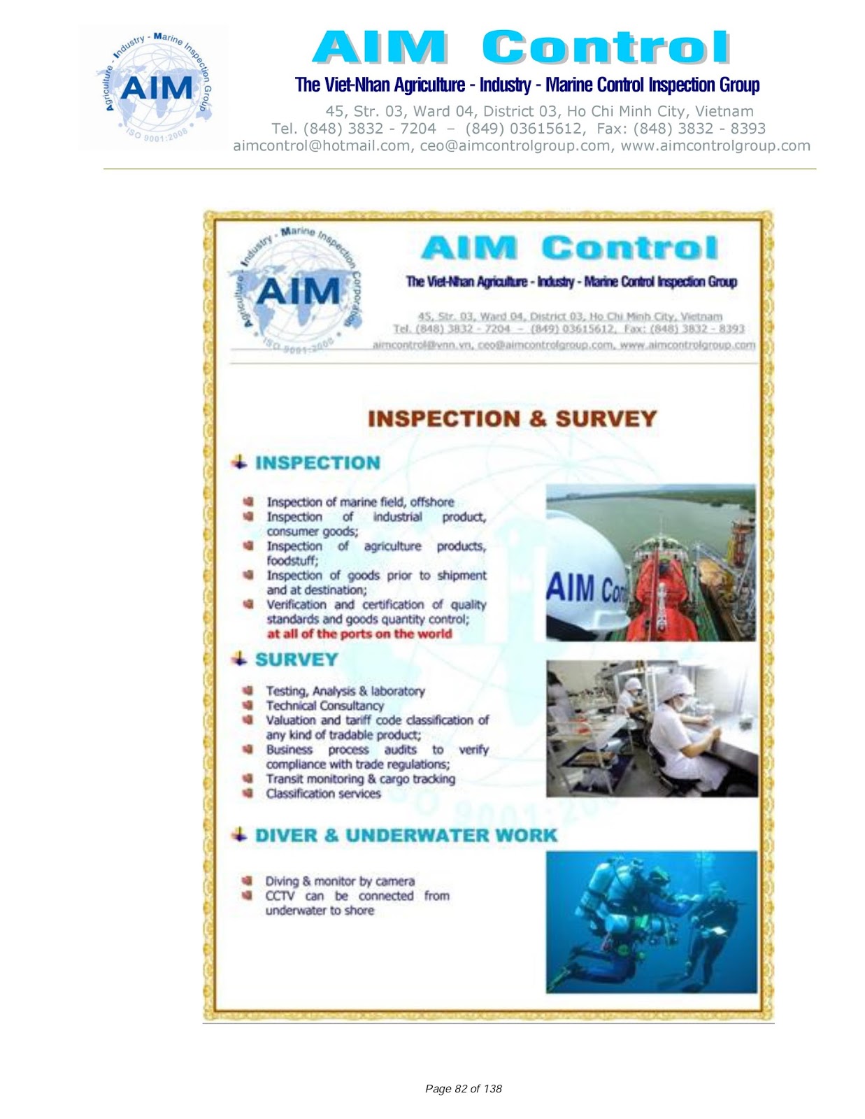 Loading Supervision and Inspection: Inspection during loading operation