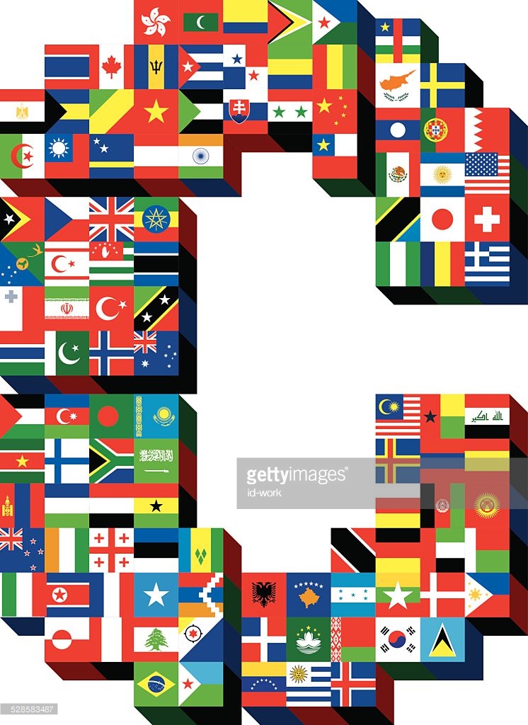 Heraldry of Life: ARTISTIC ALPHABET with Flags of the World