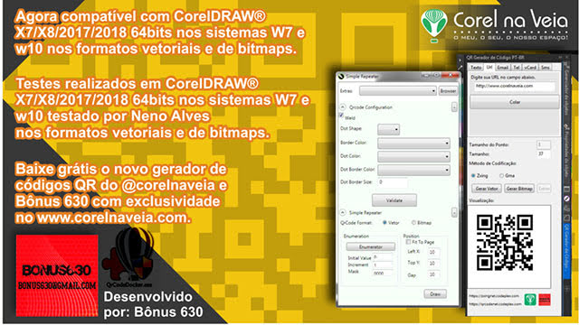 QR Code Generator Free Docker CorelDRAW X7 ao 2018 64bits - Corel na Veia