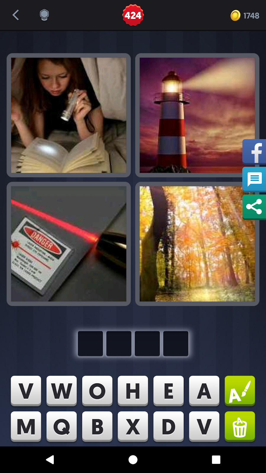 4 Pics 1 Word Answers Solutions: LEVEL 424 BEAM