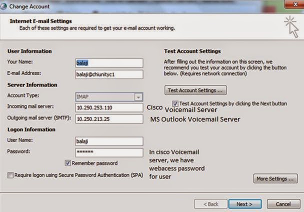 Cisco Voice: SMTP MS Outlook Configuration in Unity Connection