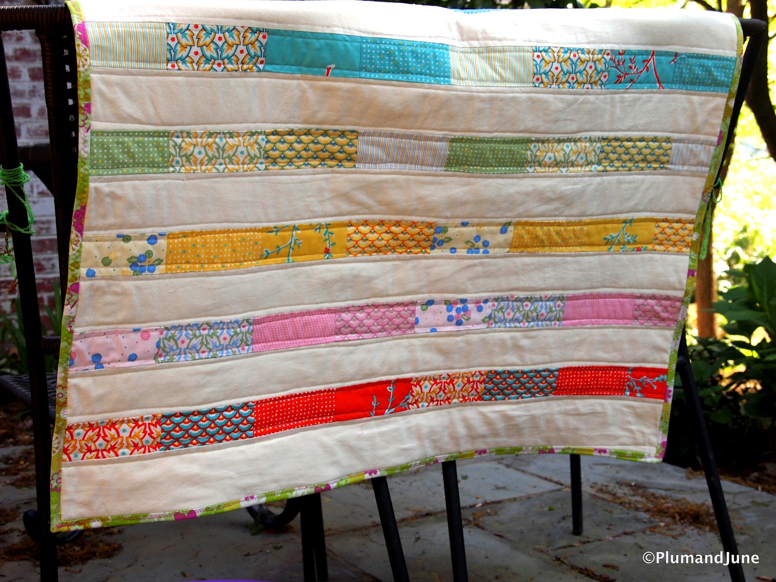 Plum and June: Rainbow Stripes Quilt